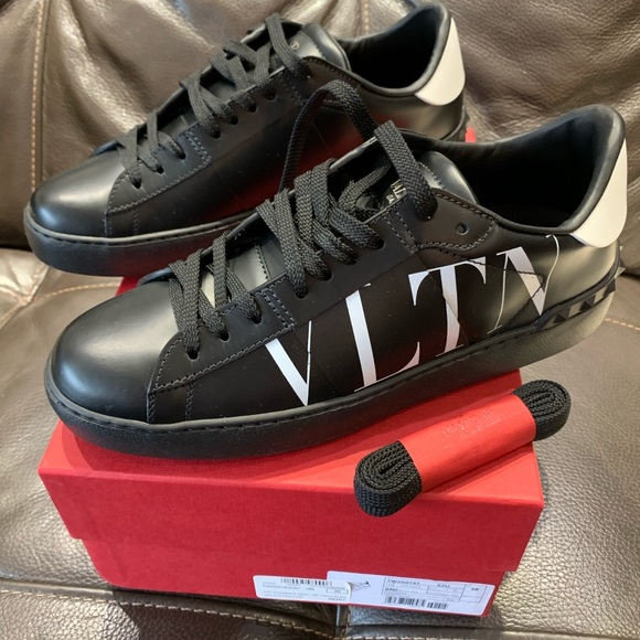 Valentino | Shoes | Valentino Vltn Open Leather Sneaker | Poshmark